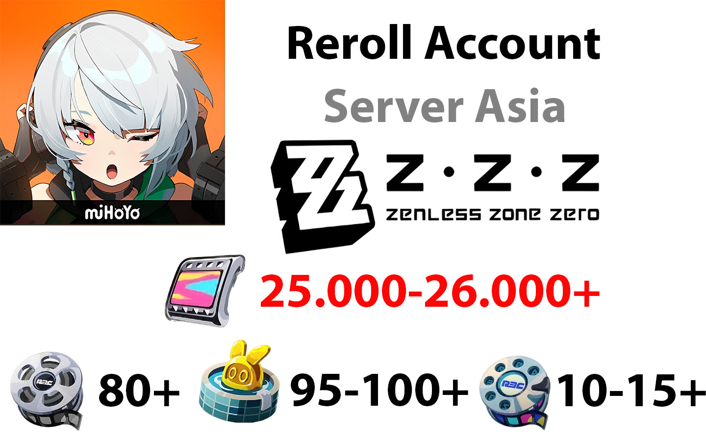 Zenless Zone Zero - SHOP ACC GAME REROLL MAVISSTORE